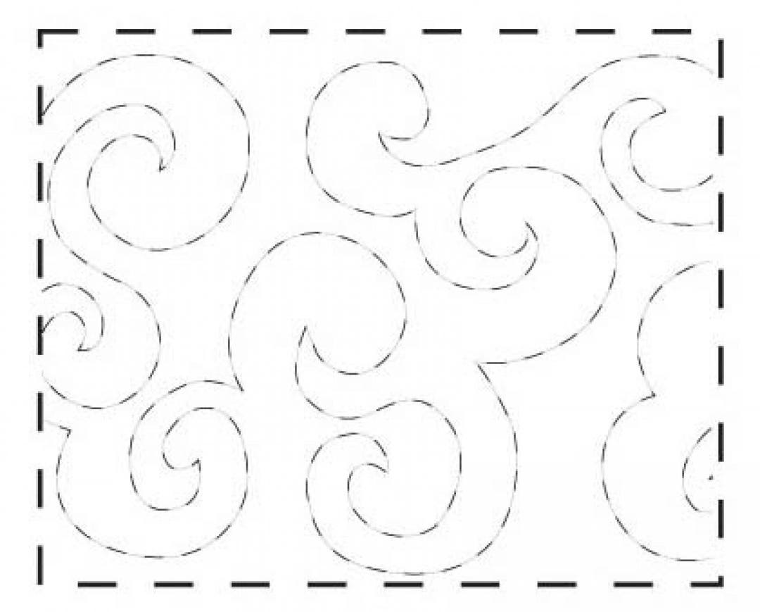 Wide Waves Quilt Pattern Roll Stipples 9.25 X 26' QME309, Machine ...