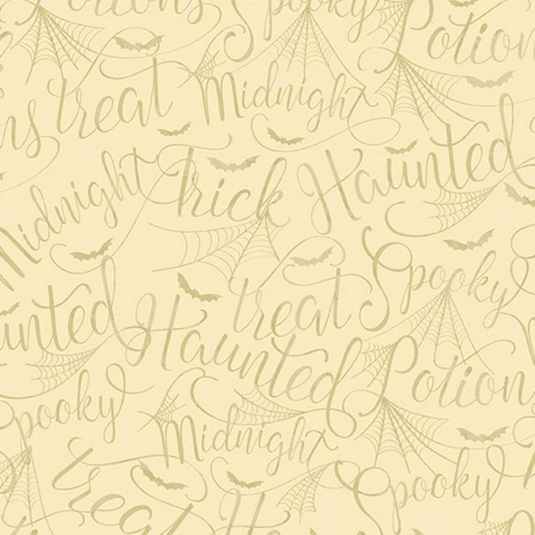 Mystery Manor, Andover Fabrics, Quilting Fabric, #A-202-L Spooky Words ...