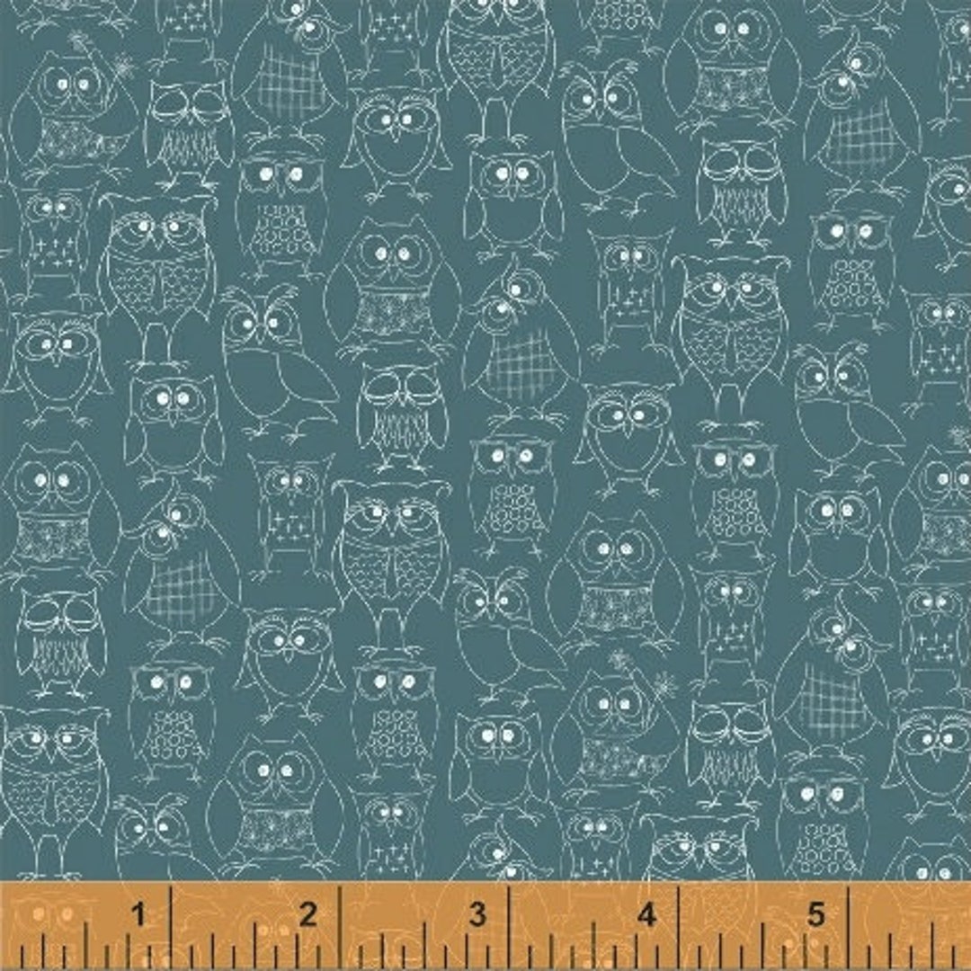 Whoo's Hoo by Terri Degenkolb of Whimsicals, Windham Fabrics, 51595 ...
