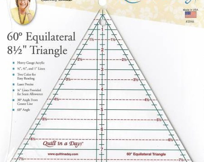 60 Degree Triangle, 8.5", Rotary Cutting Shapes, Quilt in a Day ...