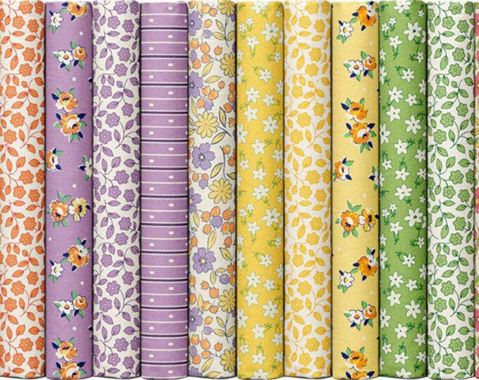 Aunt Grace Garden Variety, Fat Quarter Pack of 21, Marcus Fabrics ...