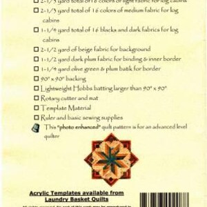 Eldon Quilt Pattern With Templates, 86 X 86, Scrap and Fat Quarter ...