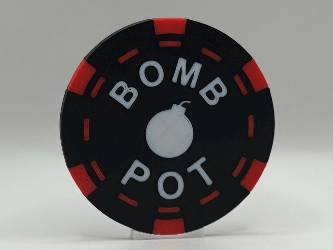 Poker Bomb Pot Button: Texas Hold ‘em Poker Chip Double-sided, Card ...