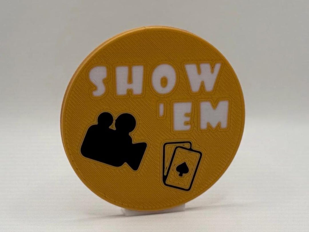 Show ‘em Poker Buttons (5 Pack), Double-sided Poker Chip, Reveal Cards ...