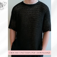 Men's Crochet PDF Pattern, Checkered Mesh Tank Top - Etsy UK