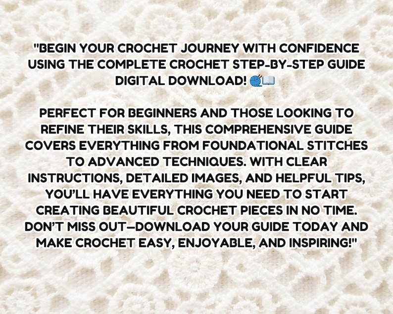 Complete Crochet Guide, Crochet for Beginners, Easy Crochet Guide ...