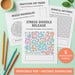 Art Therapy Worksheets: Stress Relief Coloring, Mindful Doodles (PDF ...