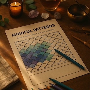Art Therapy Worksheets: Stress Relief Coloring, Mindful Doodles (PDF ...