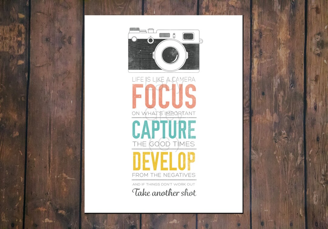 Life is Like A Camera Print - Etsy