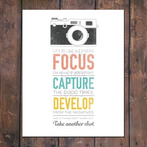 Life is Like A Camera Print - Etsy