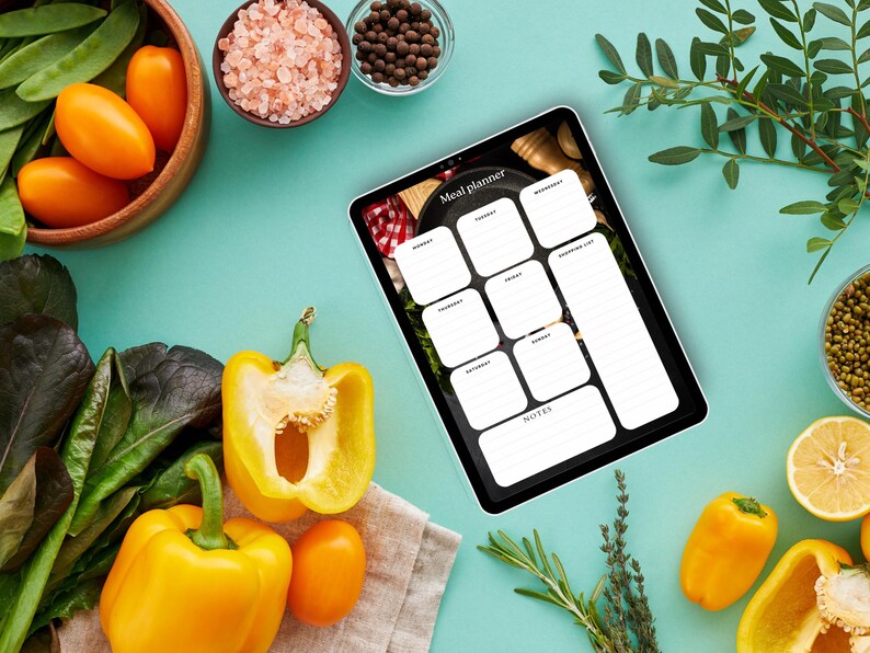 Weekly Meal Planner | Printable A4 PDF | Colourful Fruits Theme ...