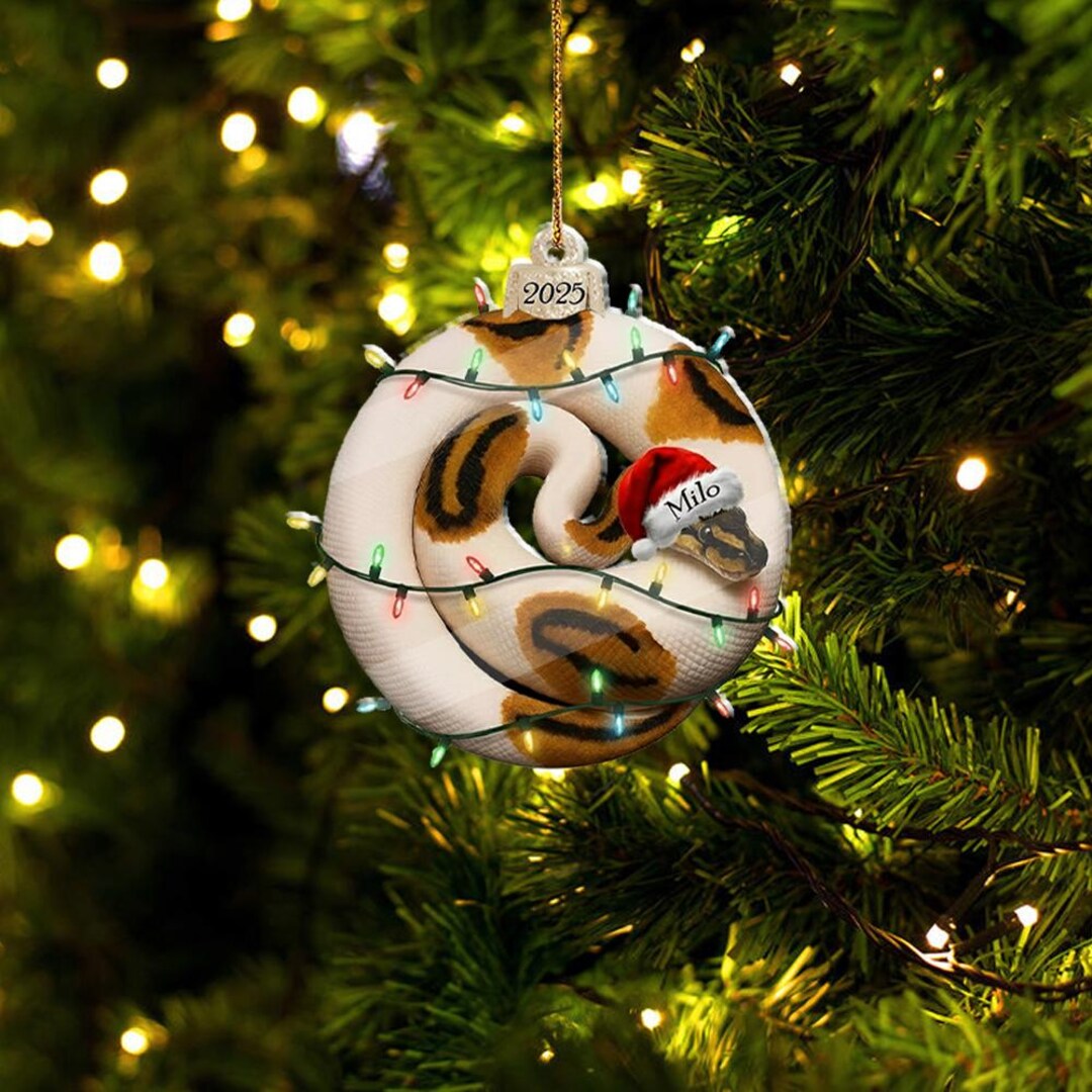 Personalized Ball Python Ornament 2025, Custom Snake Christmas Ornament ...