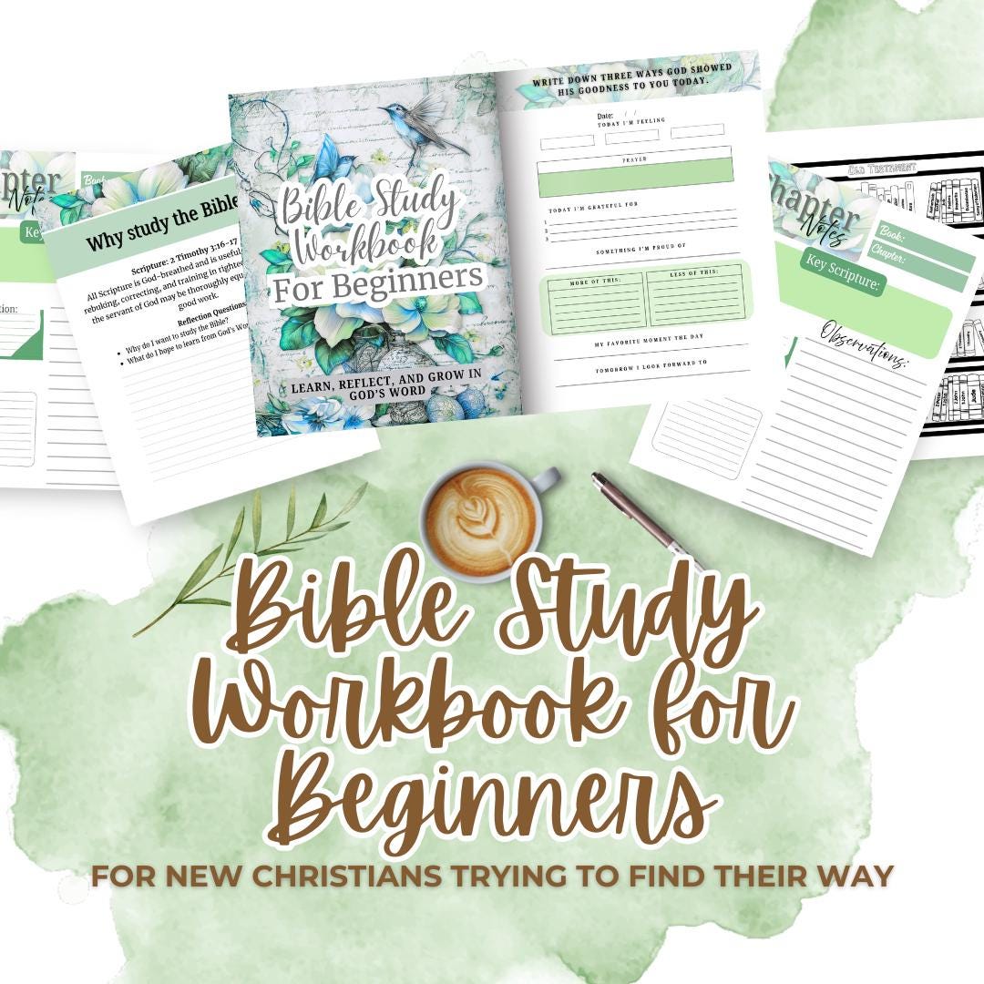 Beginner Bible Study Workbook: Printable Christian Guide (PDF) - Etsy