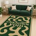 Abstract Green Void Rug: Modern Art Inspired Polyester Carpet - Etsy