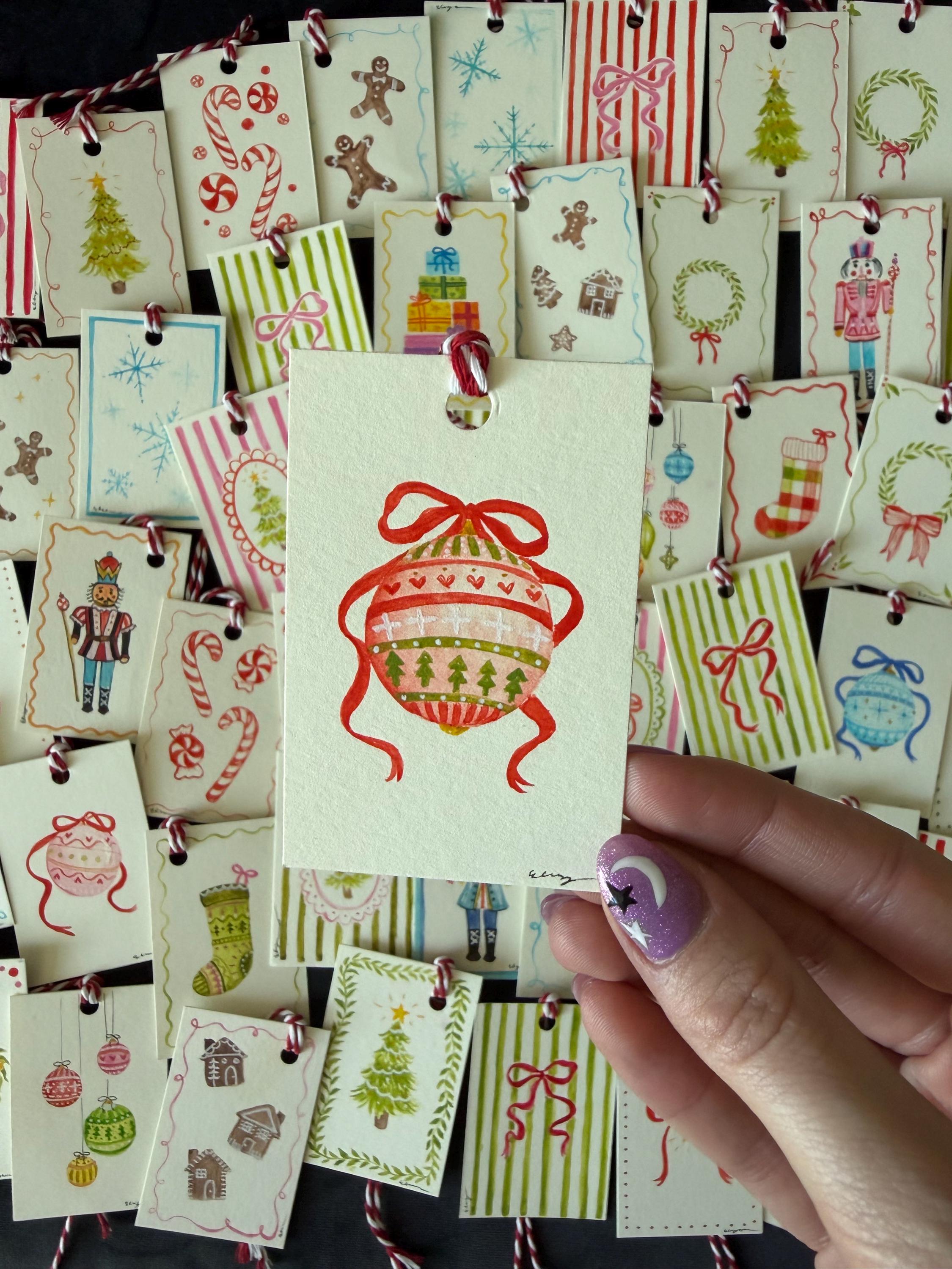 Hand-painted Watercolor Gift Tags - Holiday Edition - Etsy