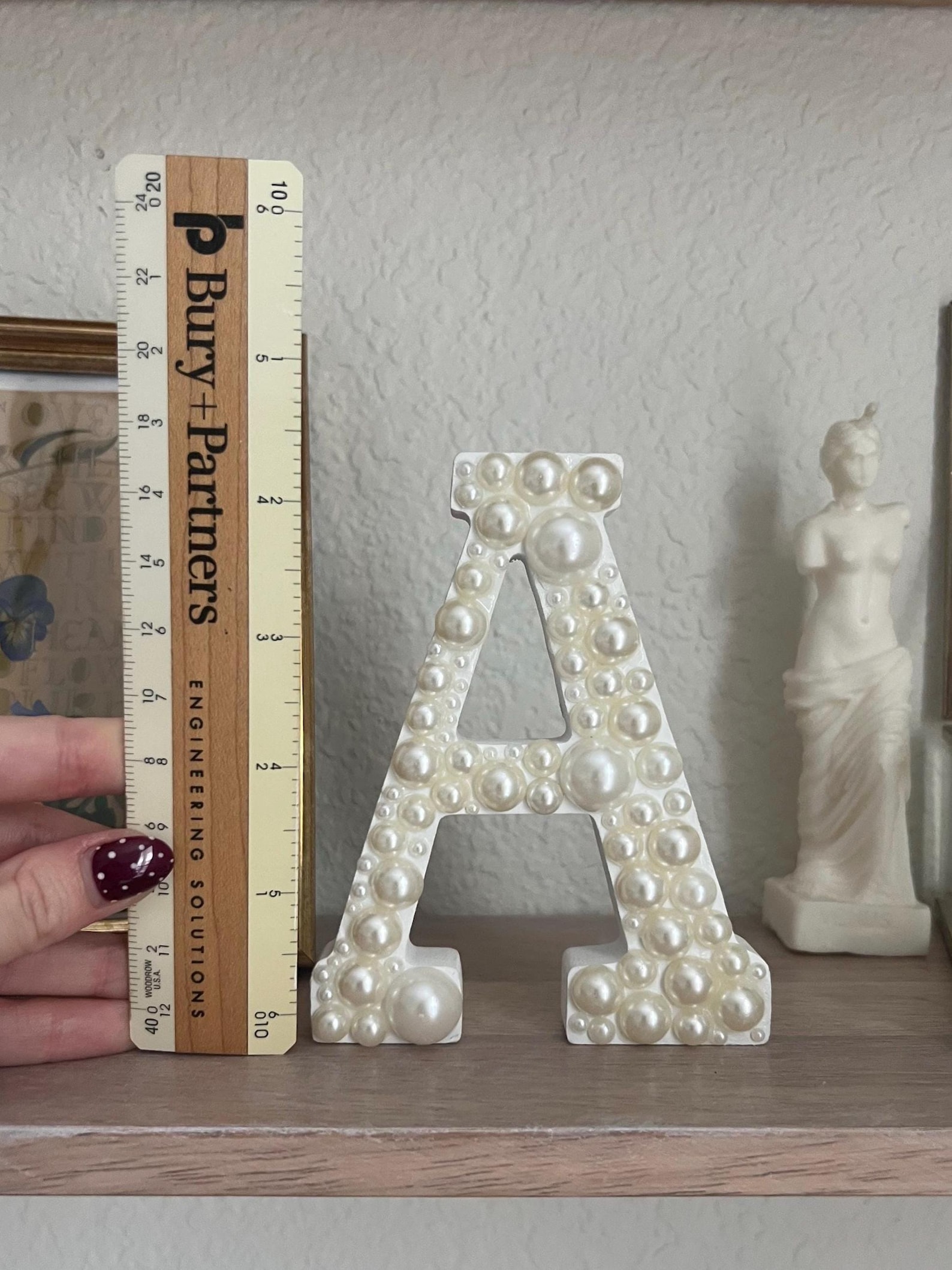 Pearl Embellished Wooden Letters - Etsy