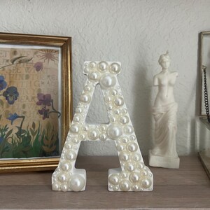 Pearl Embellished Wooden Letters - Etsy