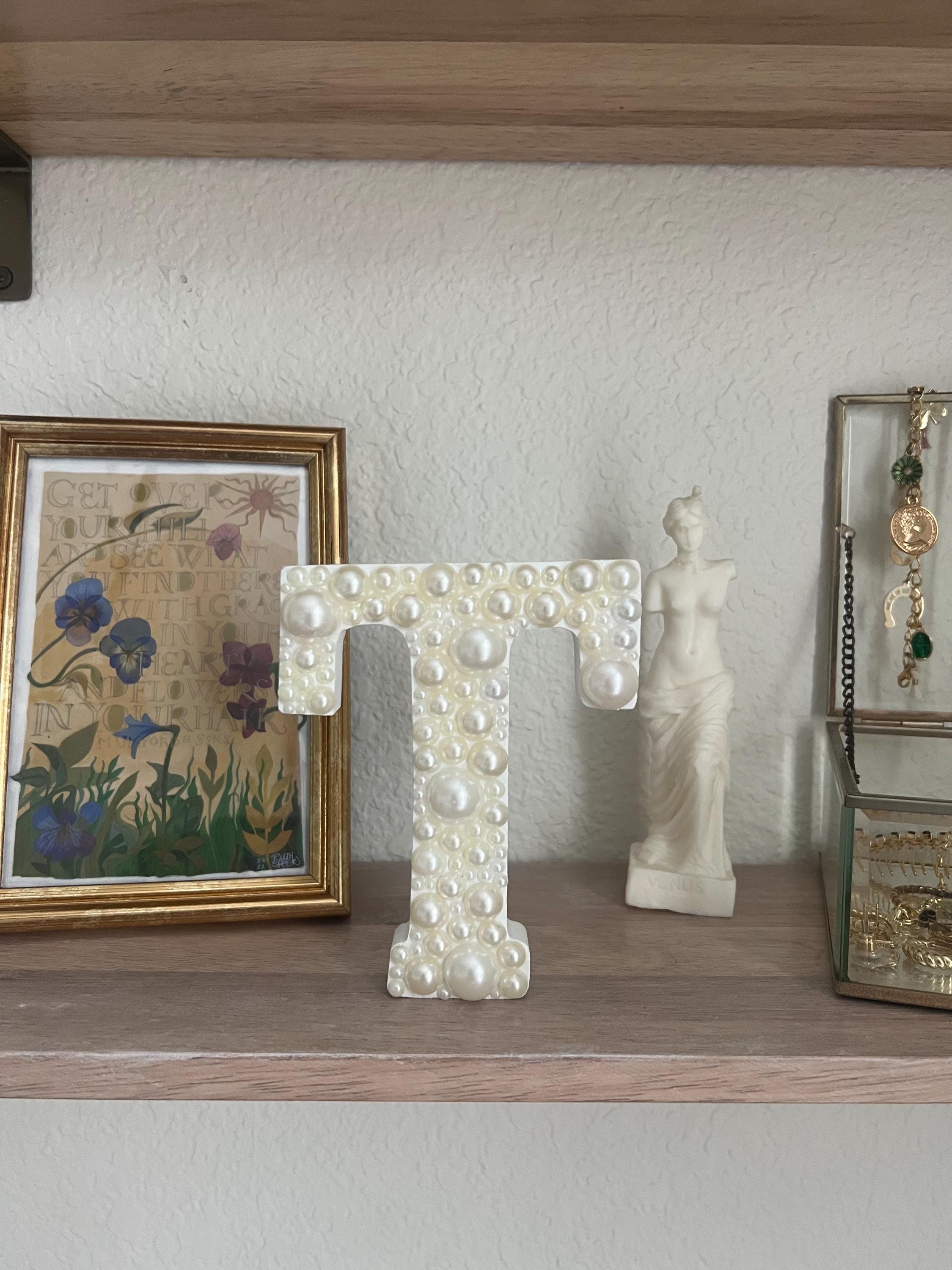 Pearl Embellished Wooden Letters - Etsy