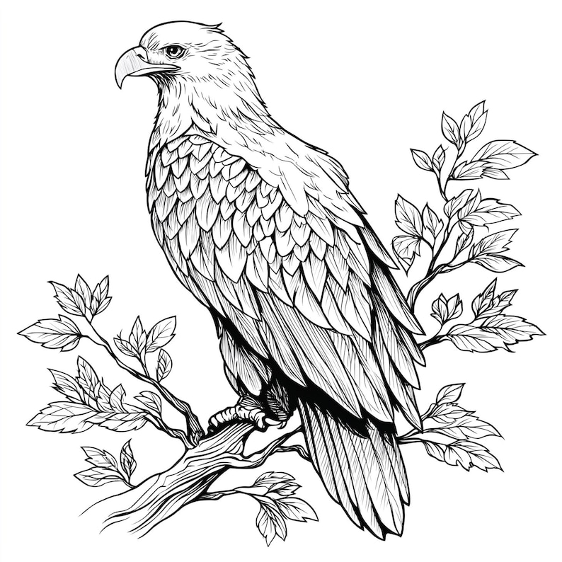 Eagle Perched Branch SVG: CNC Laser Cut File (digital Download) - Etsy