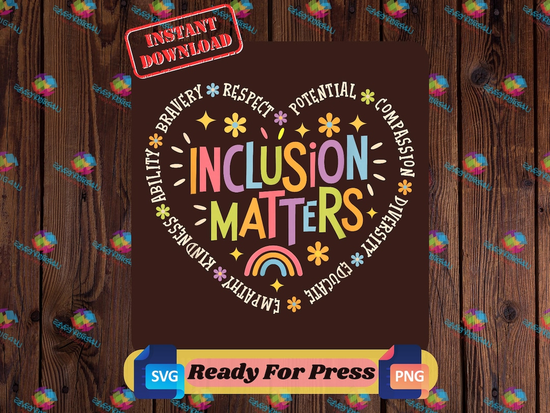 Inklusion Matters SVG PNG Sonderpädagogik Lehrer Autismus Bewusstsein ...