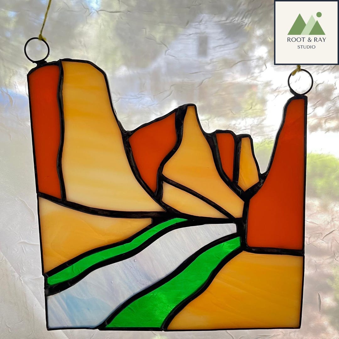 Zion National Park Stained Glass Pattern: Beginner Friendly DIY ...