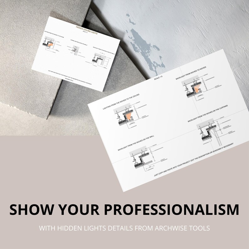 Hidden Ceiling Lighting Details Pack – 9 Archicad Drawings for Recessed ...