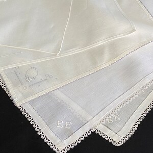 Vintage Collection Mismatched Linen Tea Napkins, Assorted Sizes, Lace ...