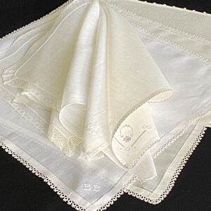 Vintage Collection Mismatched Linen Tea Napkins, Assorted Sizes, Lace ...