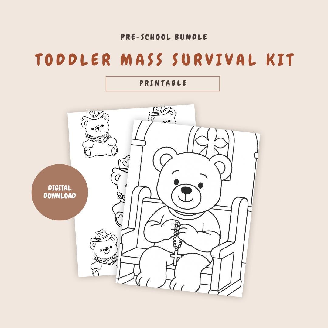 Toddler Mass Survival Kit: Catholic Coloring Pages (digital Download ...