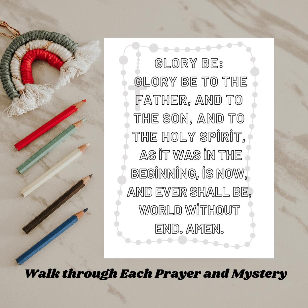 Rosary Coloring Pages for Kids, Prayer Guide (PDF Printable) - Etsy