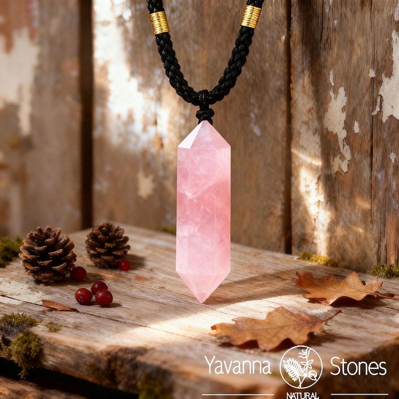 Pink Crystal Pendant - Etsy