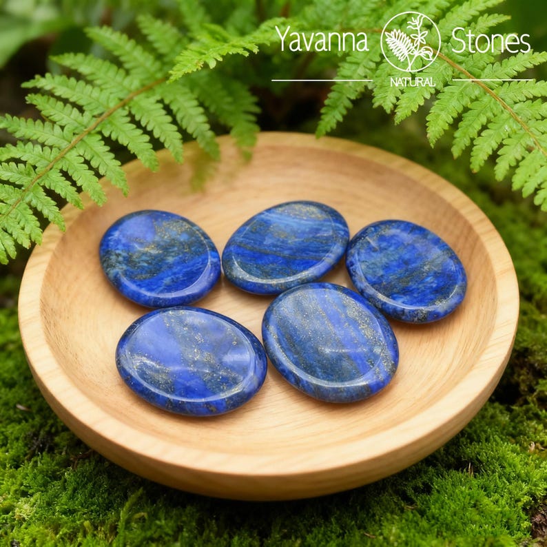 Lapis Lazuli Worry Stone, Gemstone Palm Stone, Calming Crystal - Etsy