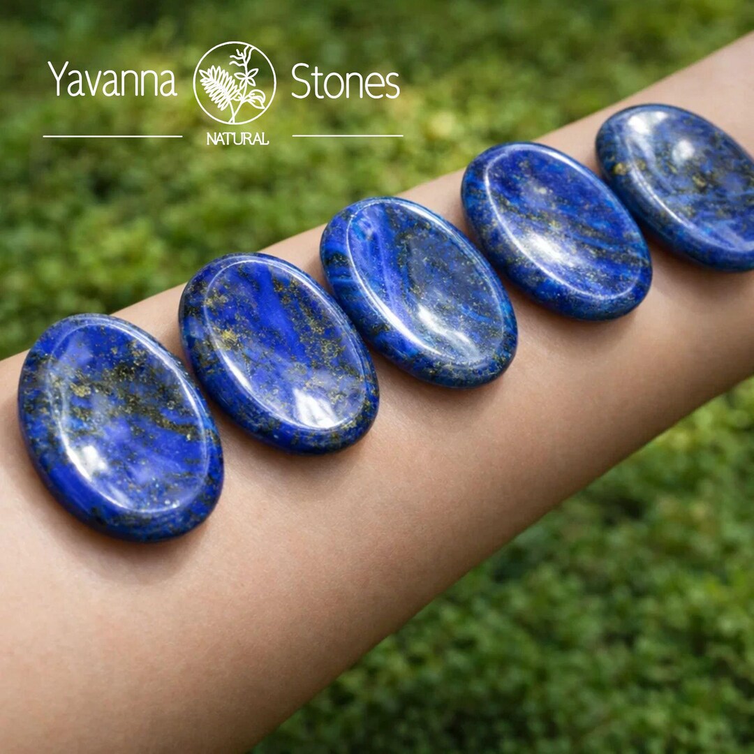 Lapis Lazuli Worry Stone, Gemstone Palm Stone, Calming Crystal - Etsy