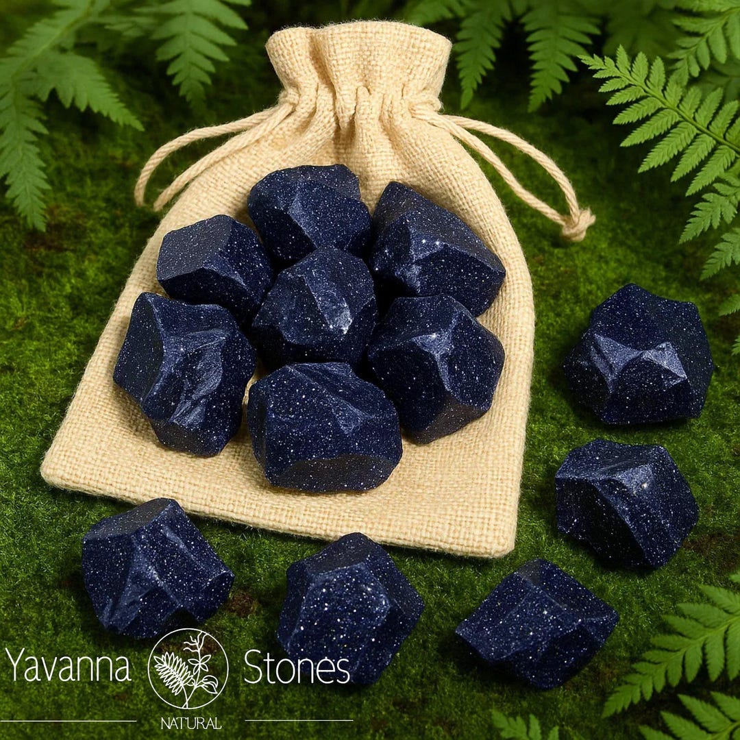 Raw Blue Goldstone Chunk: Starry Pocket Gemstone, Home Decor - Etsy