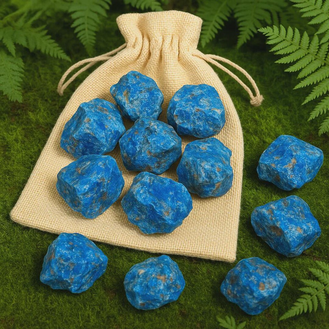 Raw Blue Apatite Crystal Chunks, Natural Apatite Specimens - Etsy