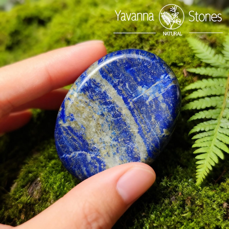 Lapis Lazuli Worry Stone, Gemstone Palm Stone, Calming Crystal - Etsy