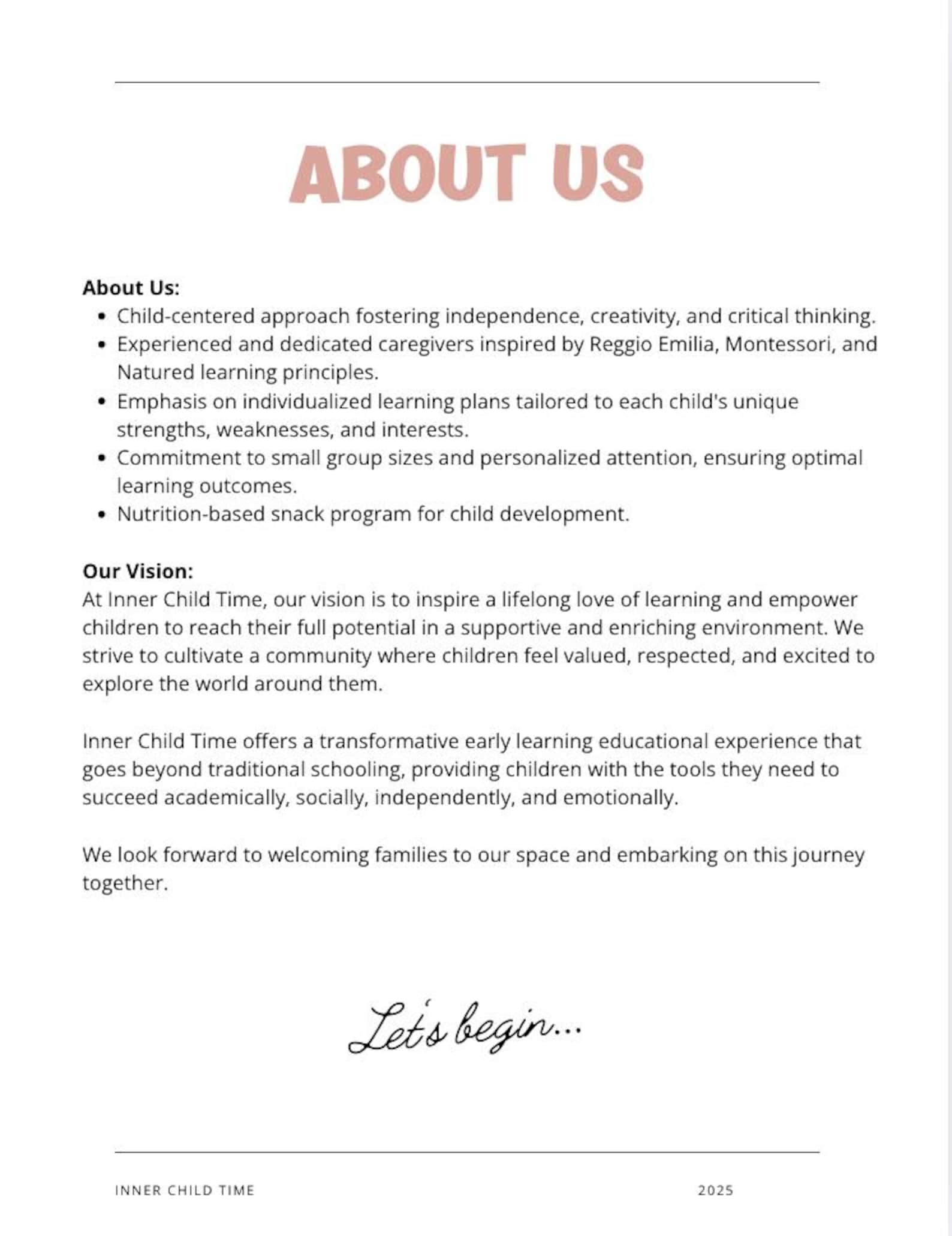 Editable Daycare Parent Handbook Template | Canva Childcare Policies ...