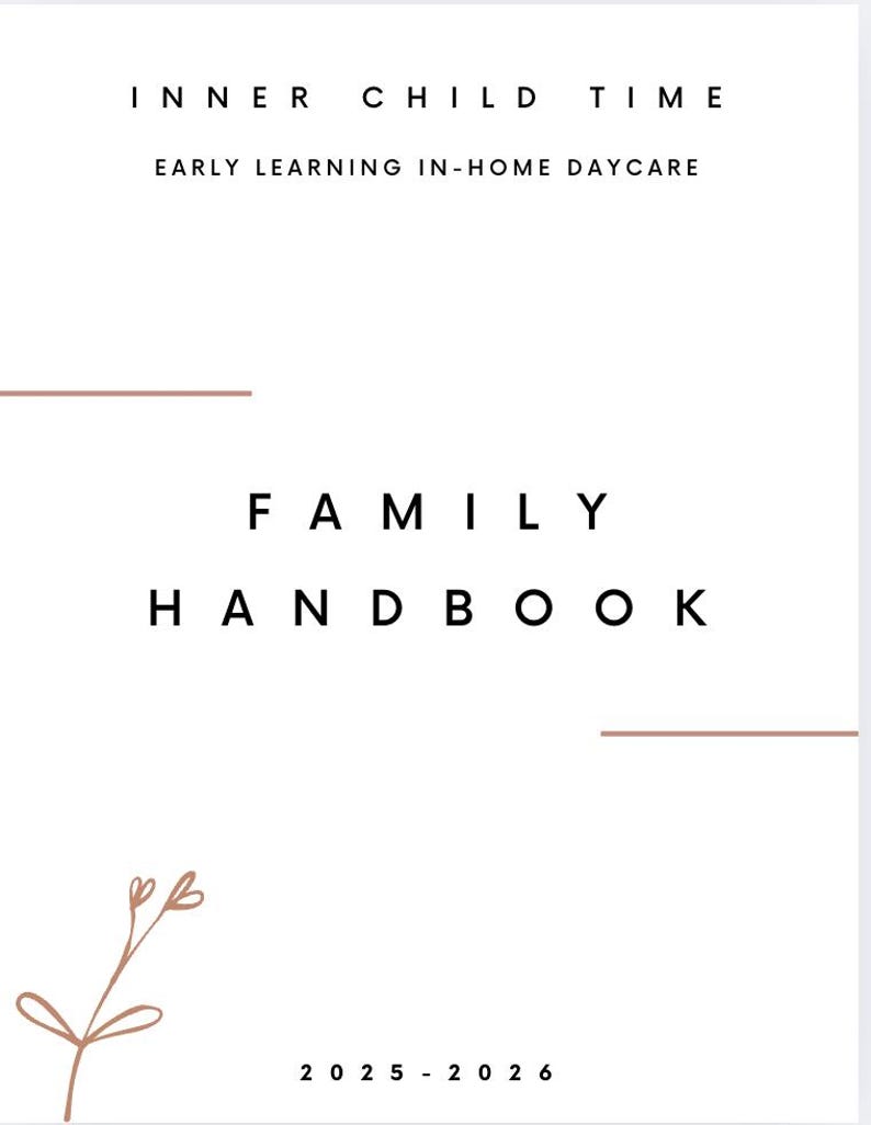 Editable Daycare Parent Handbook Template | Canva Childcare Policies ...