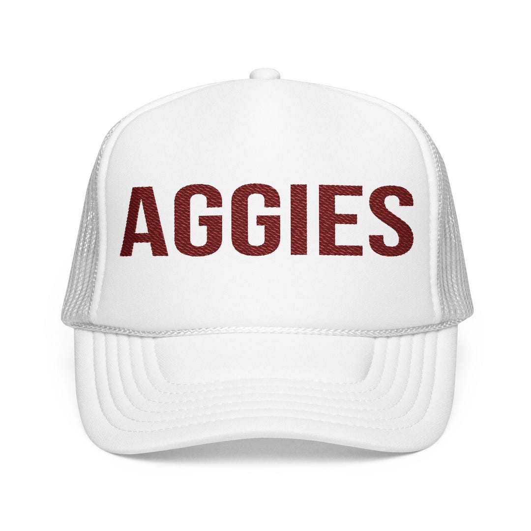 Aggies Foam Trucker Hat "college Team Series" - Embroidered, Fraternity ...