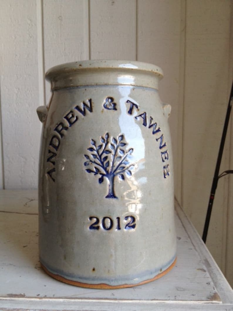 Personalized Stoneware Anniversary Crock - Etsy