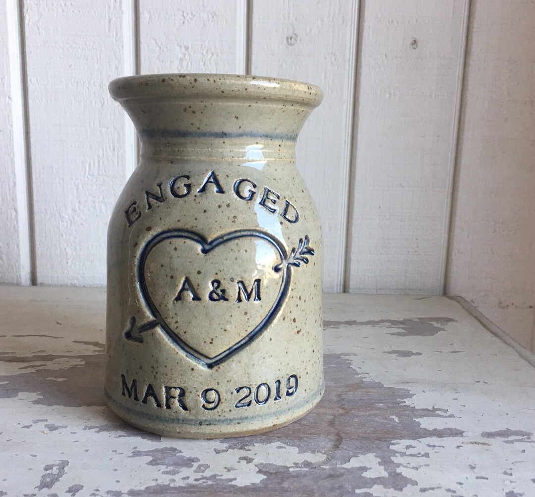 Personalized Stoneware Utensil Crock Featuring Special Cross My Heart ...