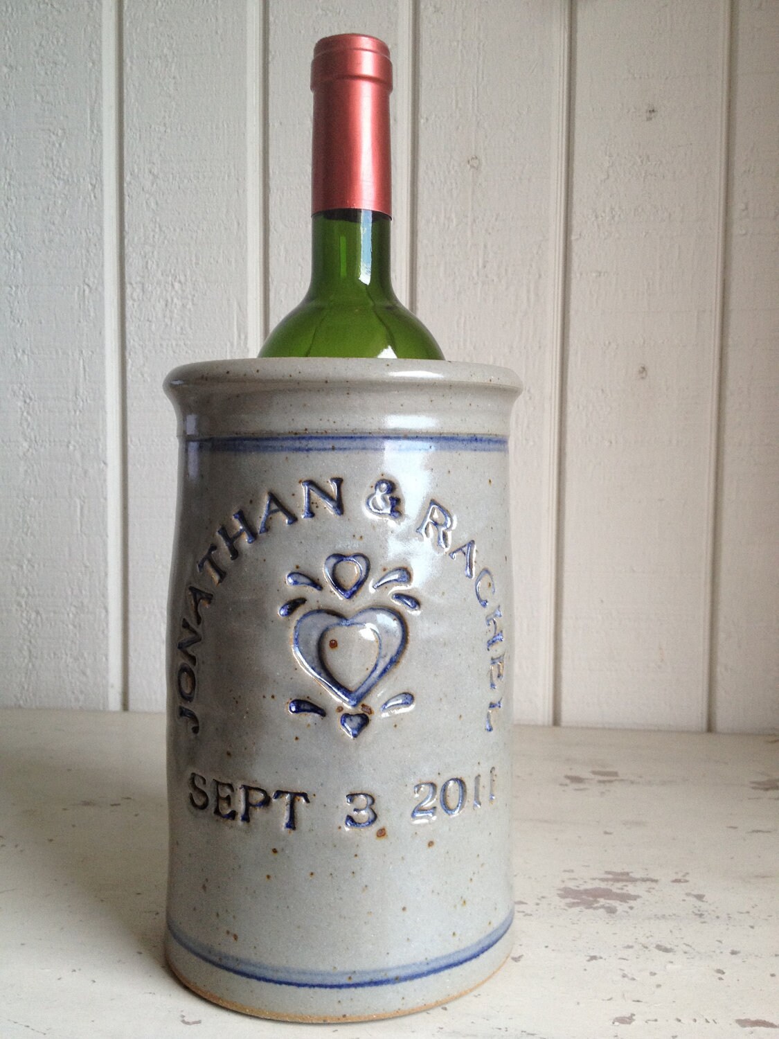 Pottery With Willow Tree Logo Personalized Stoneware Wine - Etsy