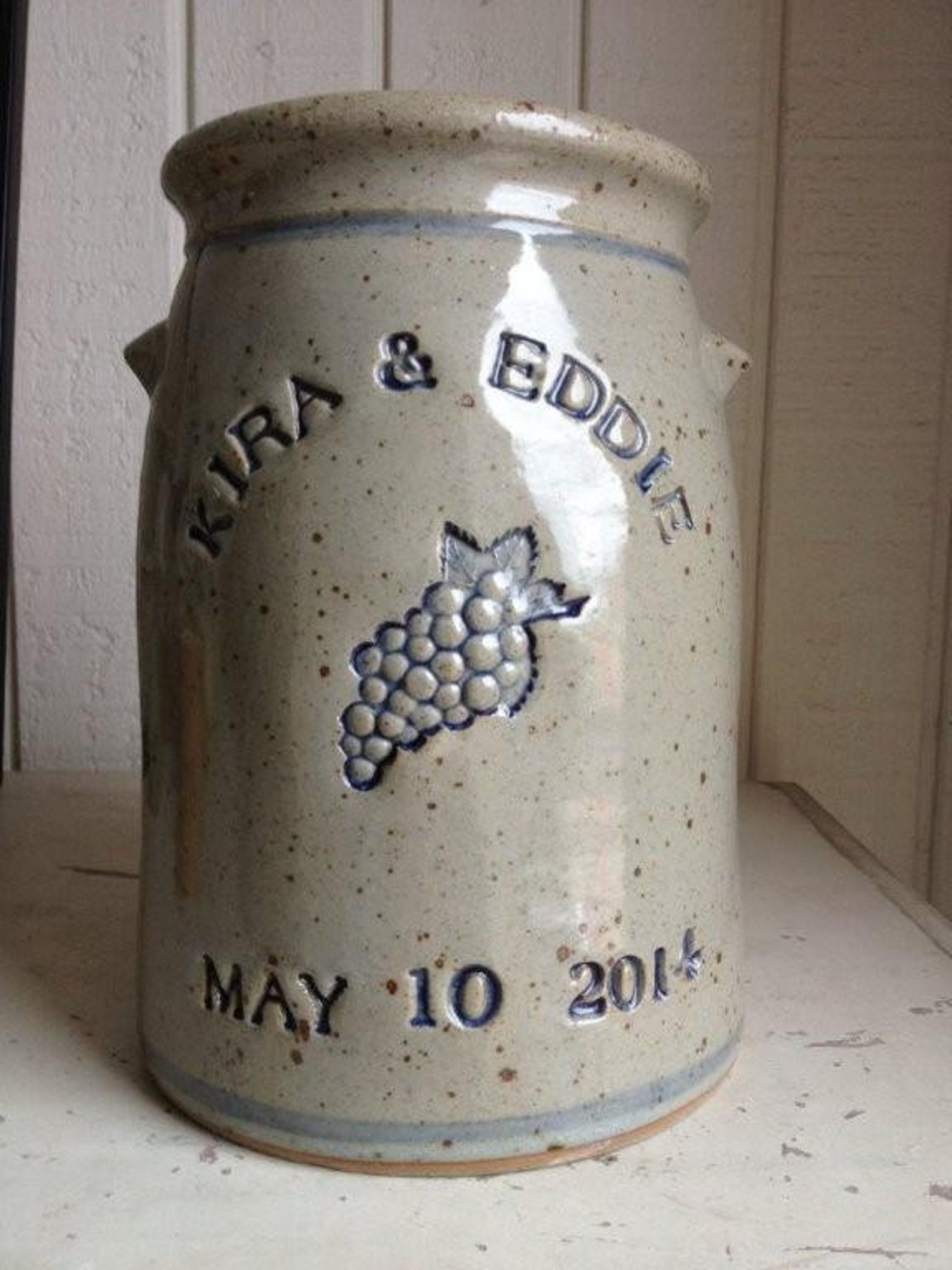 Personalized Stoneware Anniversary Crock - Etsy