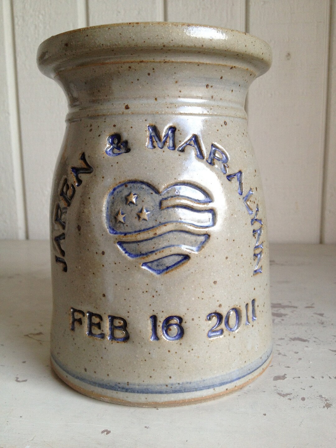 Personalized Stoneware Marriage Crock - Etsy
