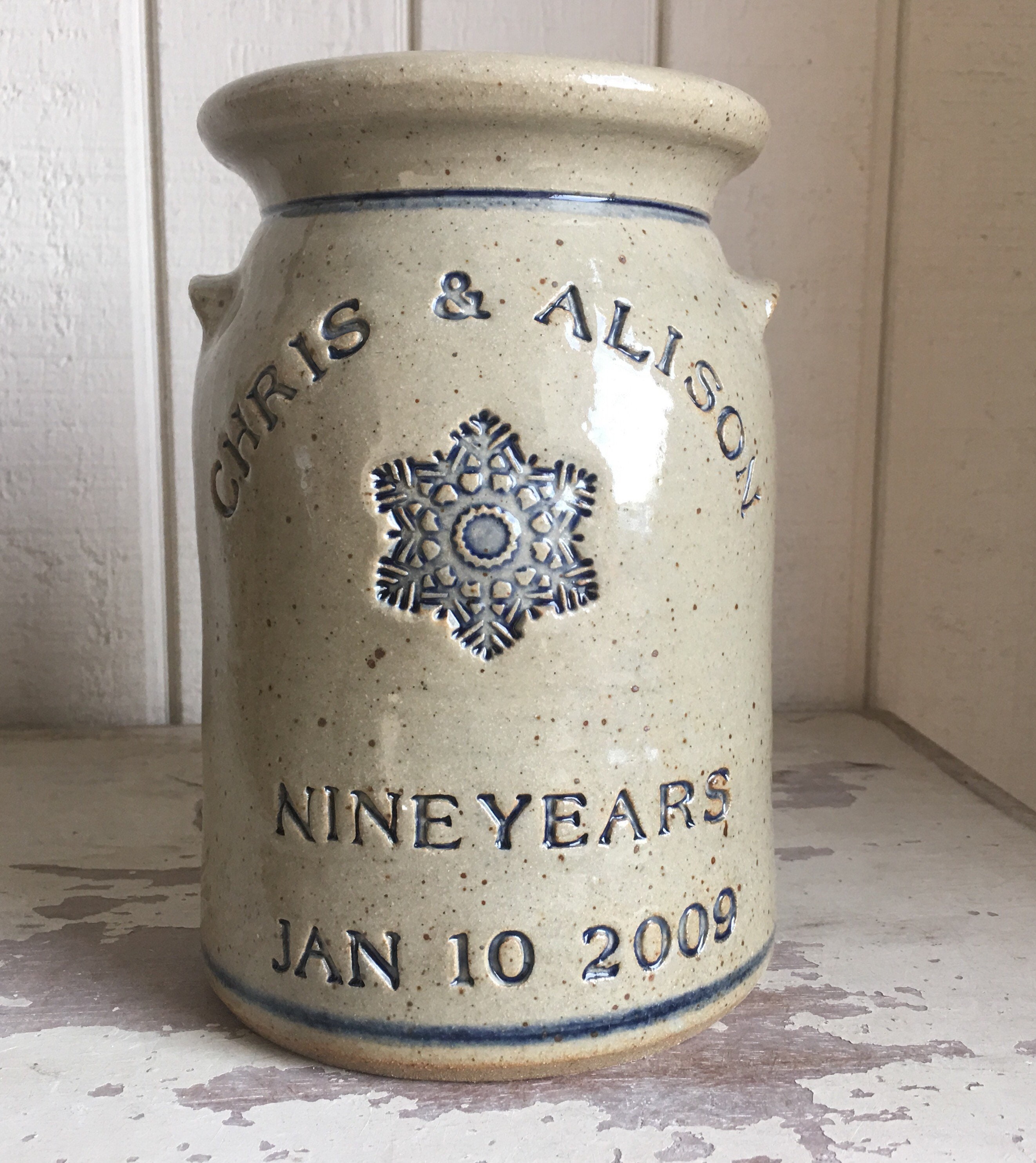 9 Year Anniversary Gift for Personalizedweddinganniversary Pottery W ...
