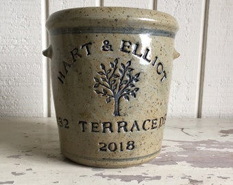 Personalized Stoneware Anniversary Crock | Etsy