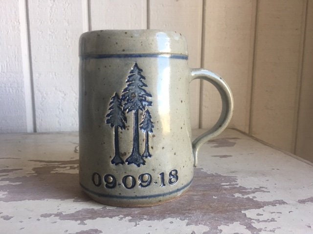 24 oz Personalized Stoneware Stein Featuring Redwoods logo | Etsy