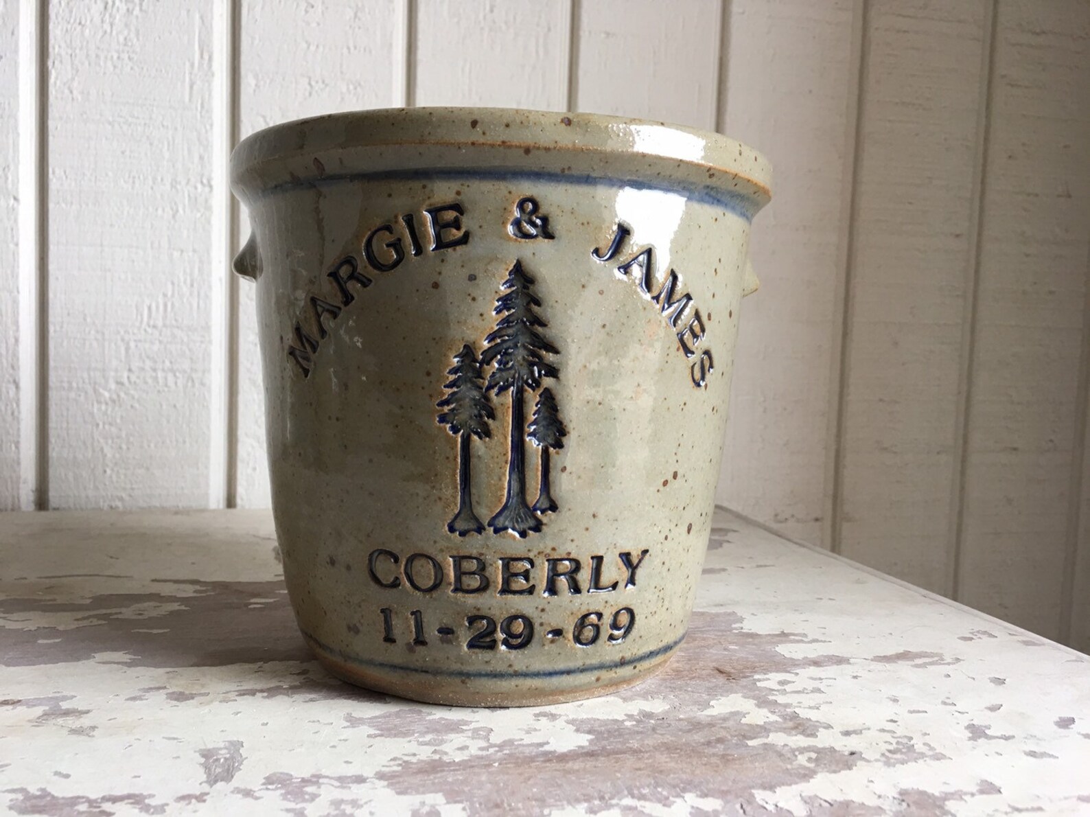 Personalized Stoneware Crock CR Shown With redwoods Logo - Etsy