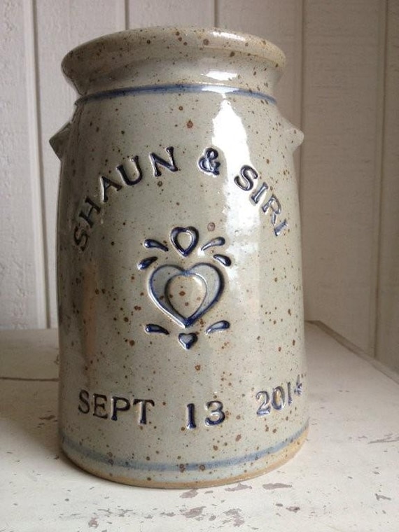 Personalized Stoneware Anniversary Crock | Etsy