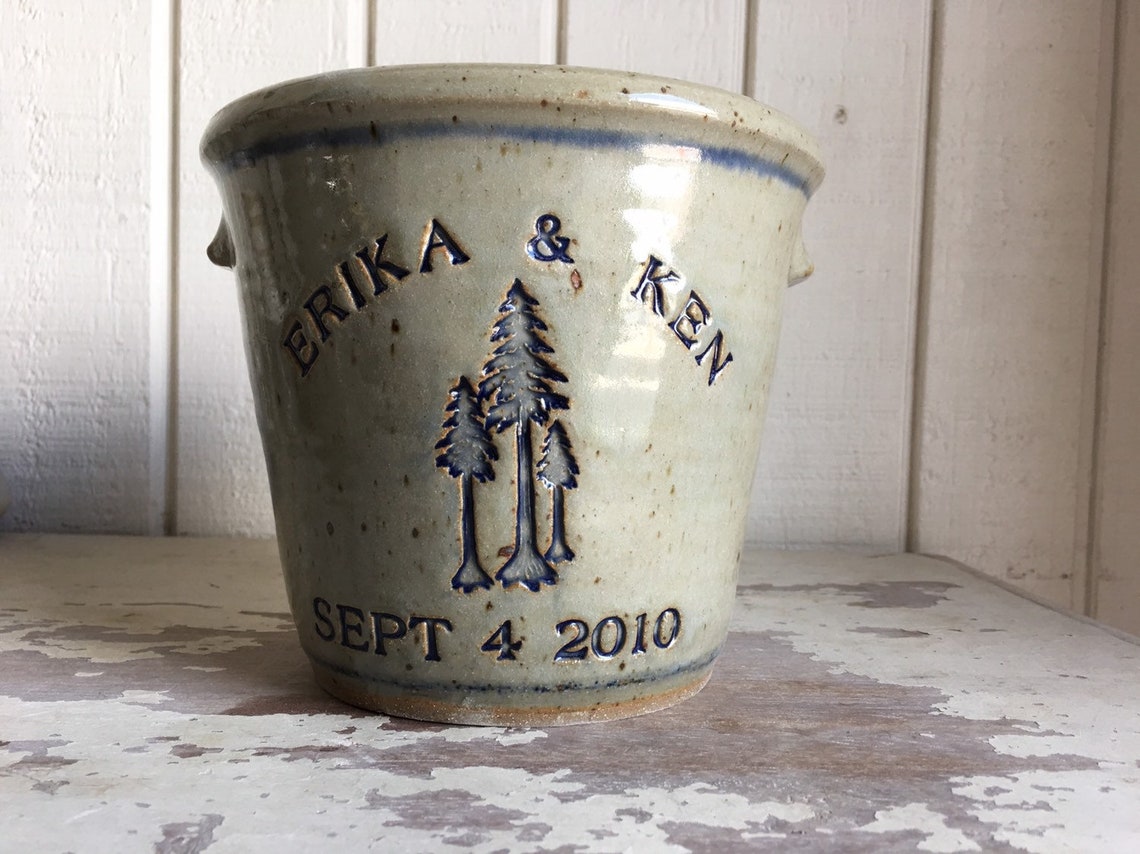 Personalized Stoneware Crock Featuring redwoods Logo | Etsy